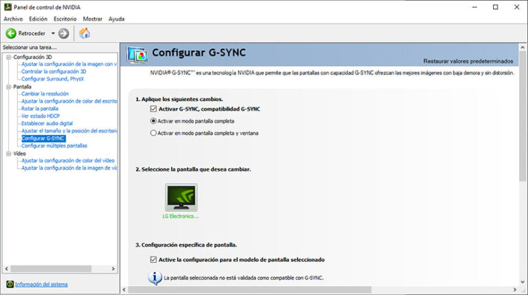 Cómo activar FreeSync con una gráfica Nvidia